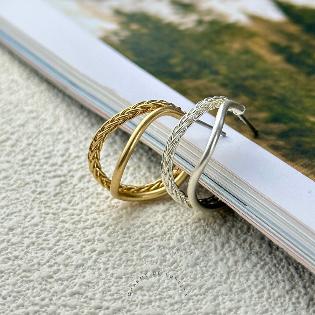 Double Twirl Twisted Earrings – Luvella.co